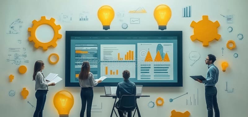 Project Teams Conducting Retrospectives. Modern Workspace with Team ...