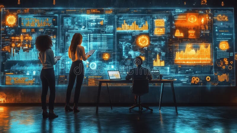 Project Teams Conducting Retrospectives. Modern Workspace with Team ...