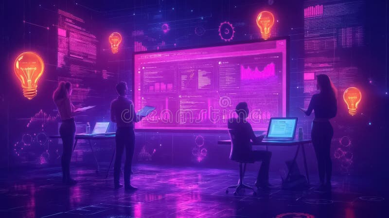 Project Teams Conducting Retrospectives. Modern Workspace with Team ...