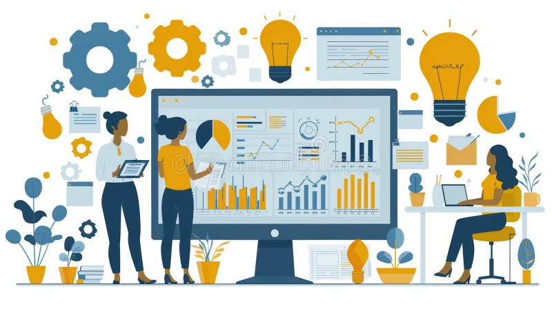 Project Teams Conducting Retrospectives. Modern Workspace with Team ...