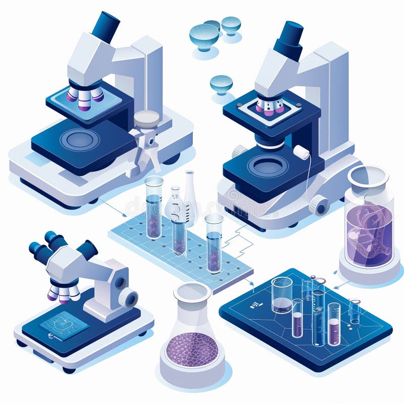 Project Teamwork in Medicine, Science and Biology. Isometric ...