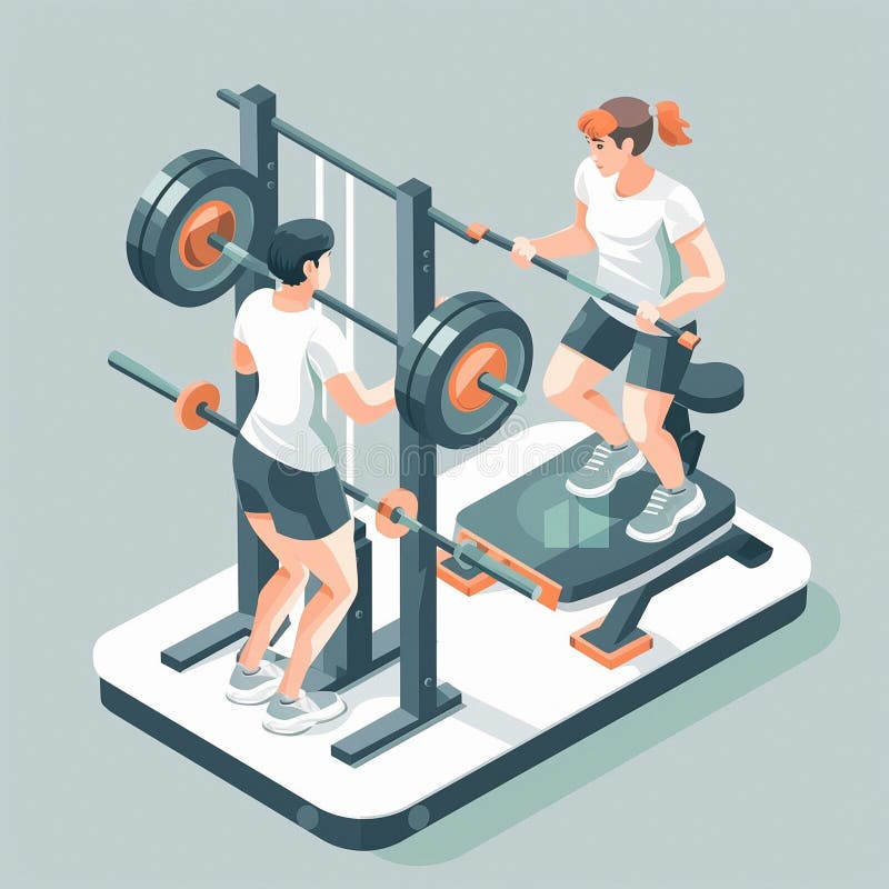 Project Teamwork in Sports . Isometric Illustration Stock Photo - Image ...