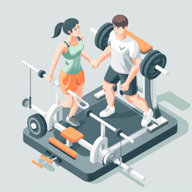 Project Teamwork in Sports . Isometric Illustration Stock Image - Image ...