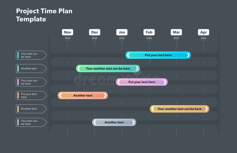 Modern Project Time Plan Business Template Stock Illustrations – 1,674 ...