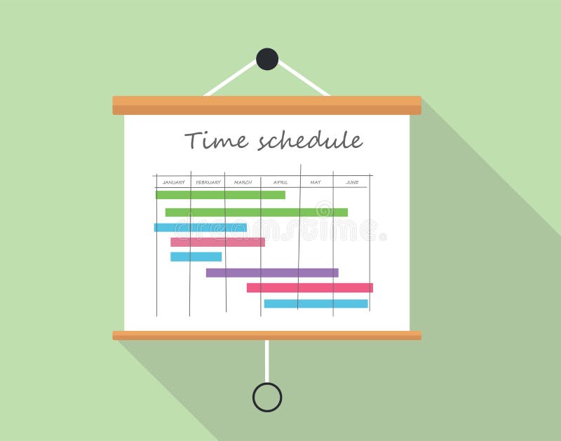 Project time schedule stock vector. Illustration of schedule - 58409054