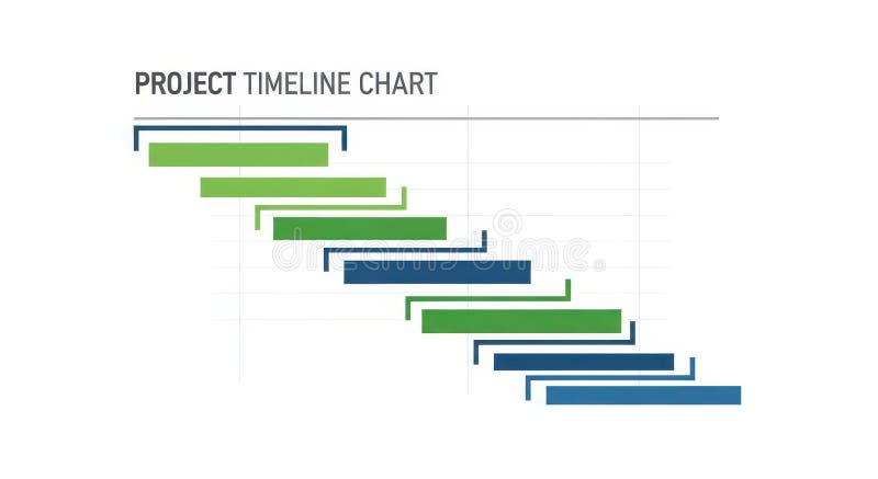 Project Timeline Chart with Gantt Chart Elements Stock Illustration ...