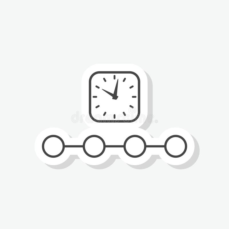 Project Timeline Icon Sticker Isolated on White Background Stock Vector ...