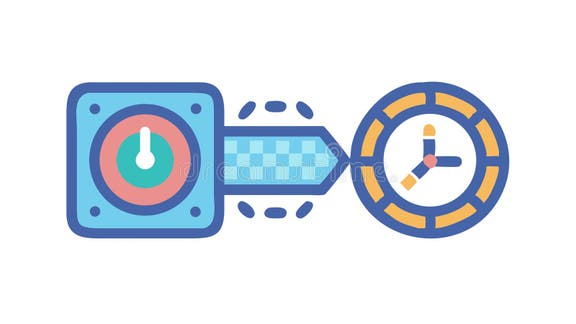 Project Timeline and Progress Tracking with Clock, Vector Design ...