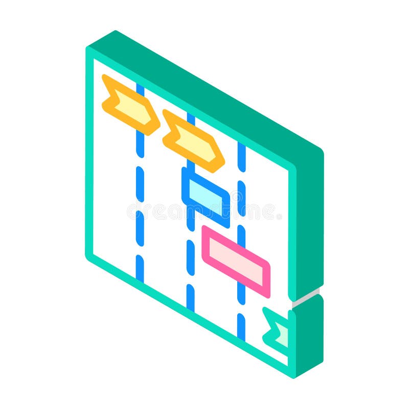 Project Timelines Isometric Icon Vector Illustration Sign Stock Vector ...