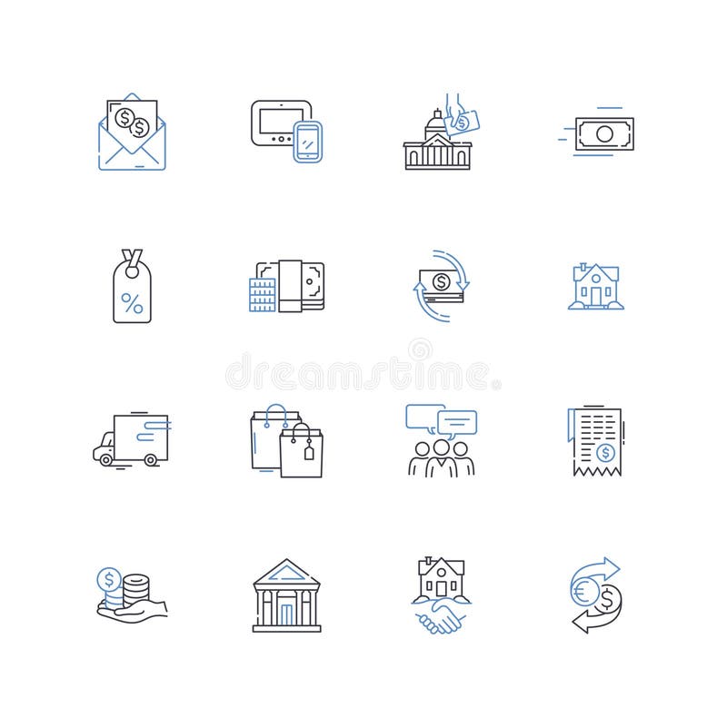 Project Tools Line Icons Collection Planning Collaboration