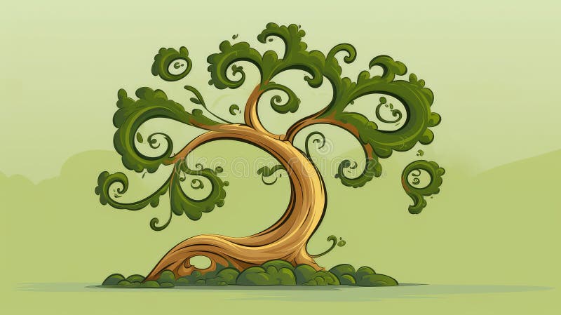 Project tree clip-art stock illustration. Illustration of charming ...