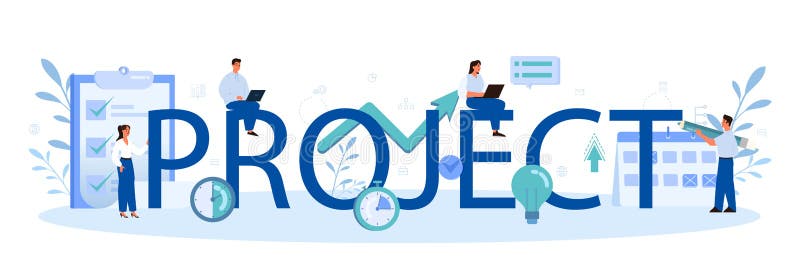 Project Typographic Header. Successful Business Project Planning Stock ...