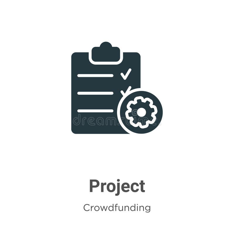 Project Vector Icon on White Background. Flat Vector Project Icon ...