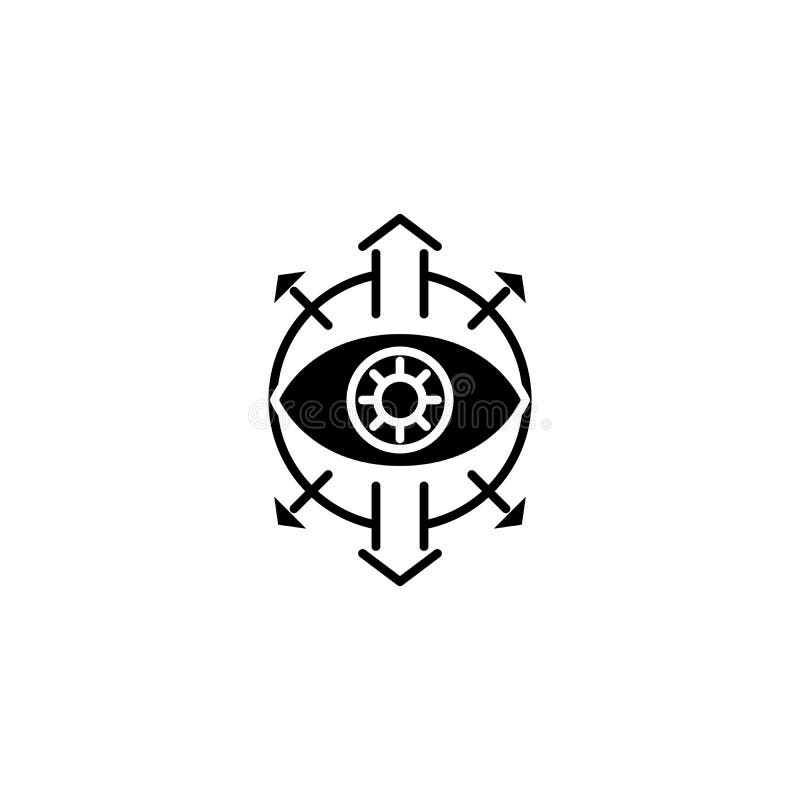 Project Vision Black Icon Concept. Project Vision Flat Vector Symbol ...