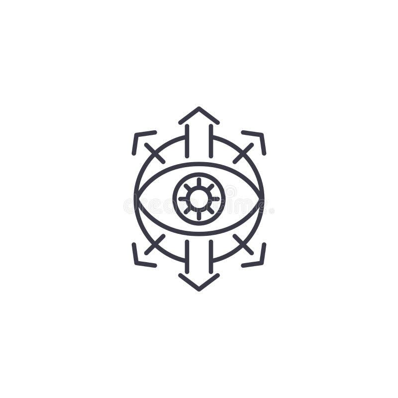 Project Vision Linear Icon Concept. Project Vision Line Vector Sign ...