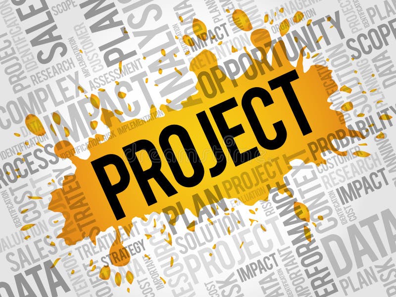 Project word cloud stock illustration. Illustration of customer - 201224144