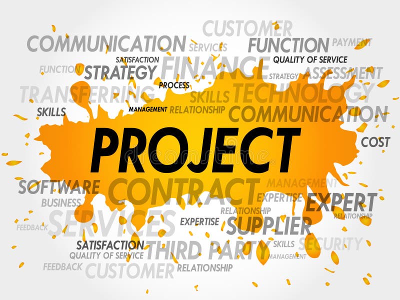 PROJECT word cloud stock illustration. Illustration of management ...