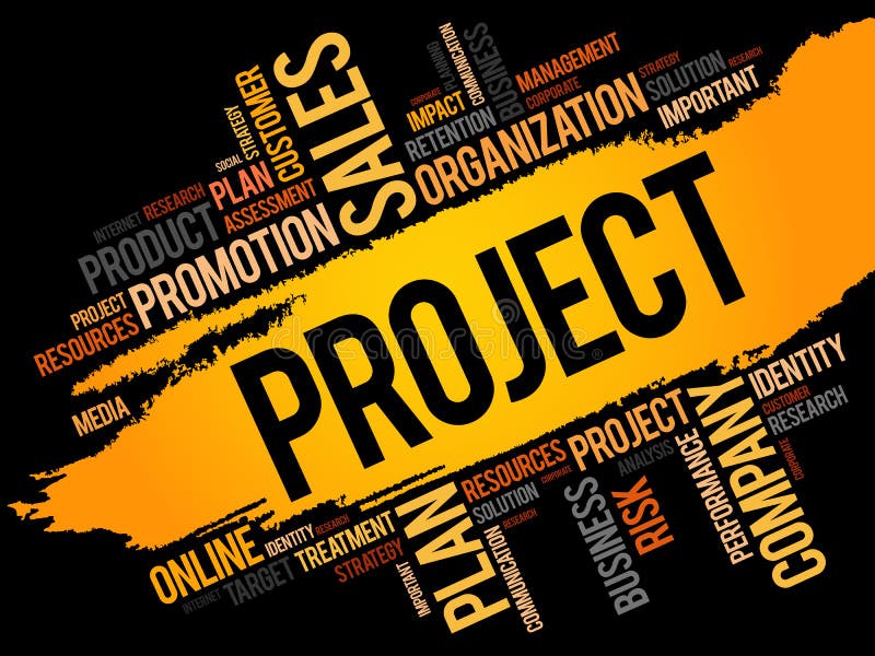 Project word cloud stock illustration. Illustration of promotion ...