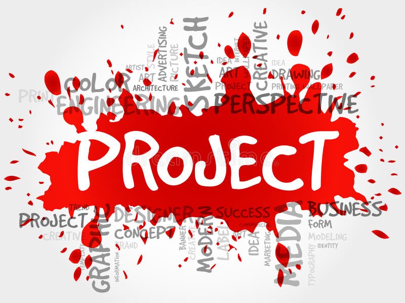 PROJECT word cloud stock illustration. Illustration of strategy - 200311982