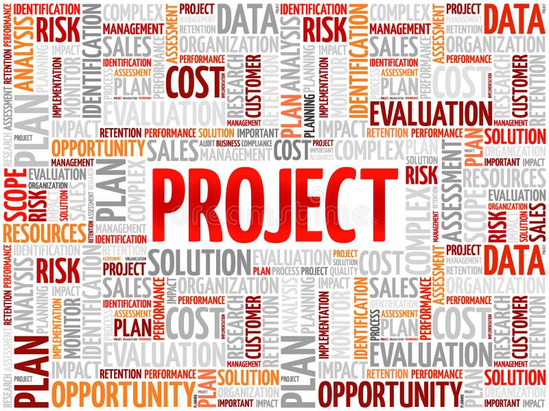 Project word cloud stock illustration. Illustration of growth - 205448486