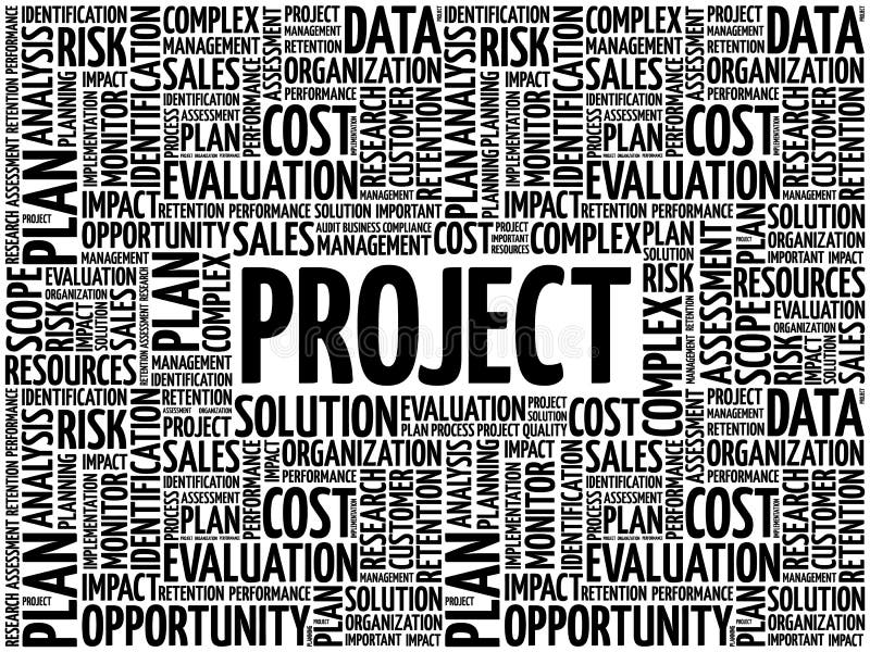 Project word cloud stock illustration. Illustration of company - 200062592
