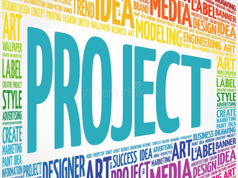 Project word cloud stock illustration. Illustration of communication ...