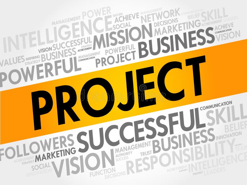 PROJECT word cloud stock illustration. Illustration of growth - 200223741