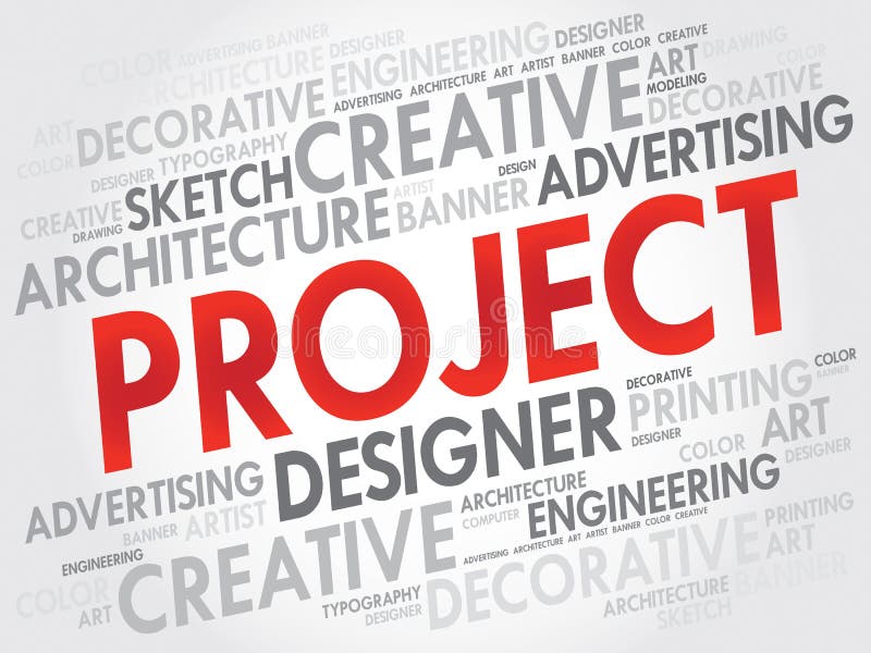 PROJECT word cloud stock illustration. Illustration of product - 205282321