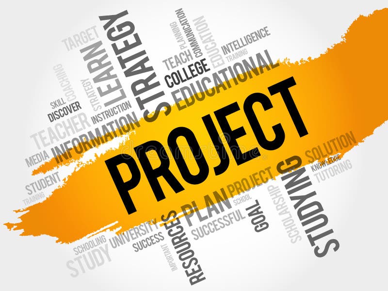 PROJECT word cloud stock illustration. Illustration of cloud - 200436483