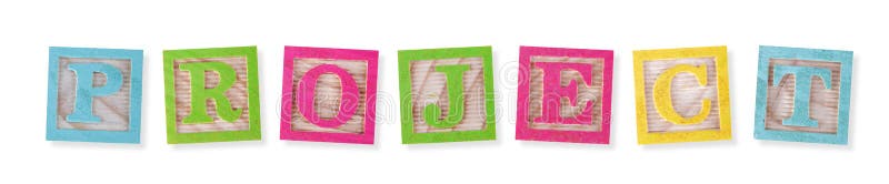 Project Word with Wood Blocks Stock Photo - Image of financial, text ...