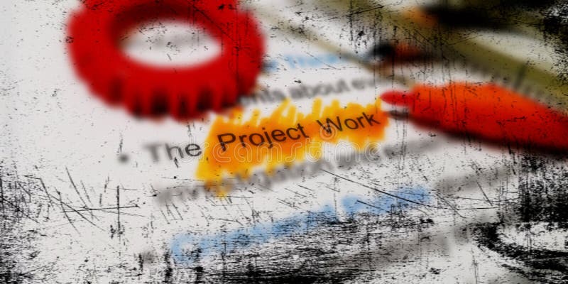 Project Work Engineering Terminology Displayed on Abstract Paper ...