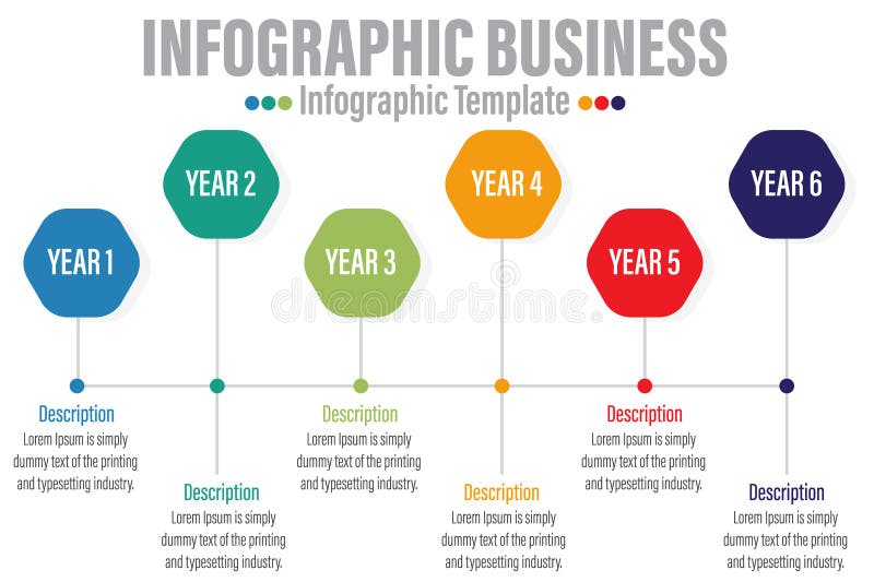 6 Project 6 Year Modern Timeline Diagram Calendar with Circle and 5 ...
