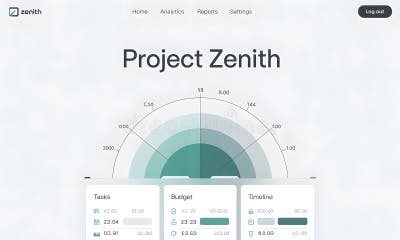 Project Zenith Dashboard stock illustration. Illustration of drawing - 388374136