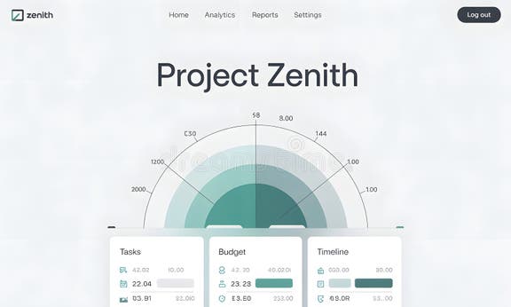Project Zenith Dashboard stock illustration. Illustration of drawing ...