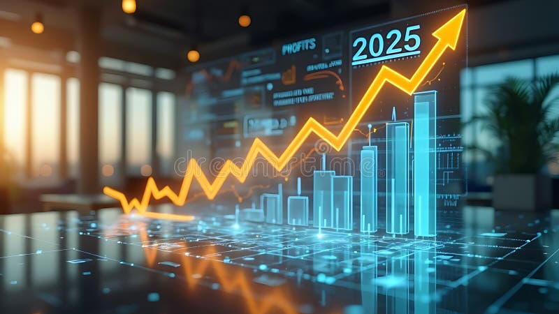 2025: Projected Growth and Success Stock Illustration - Illustration of ...