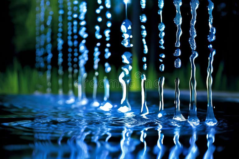 Projected Patterns Projecting Patterns of Light Onto Falling Wat Stock ...