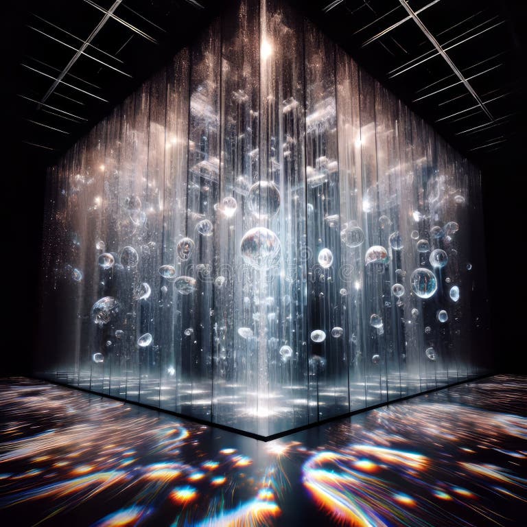 Projected Patterns Projecting Patterns of Light Onto Falling Wat Stock ...