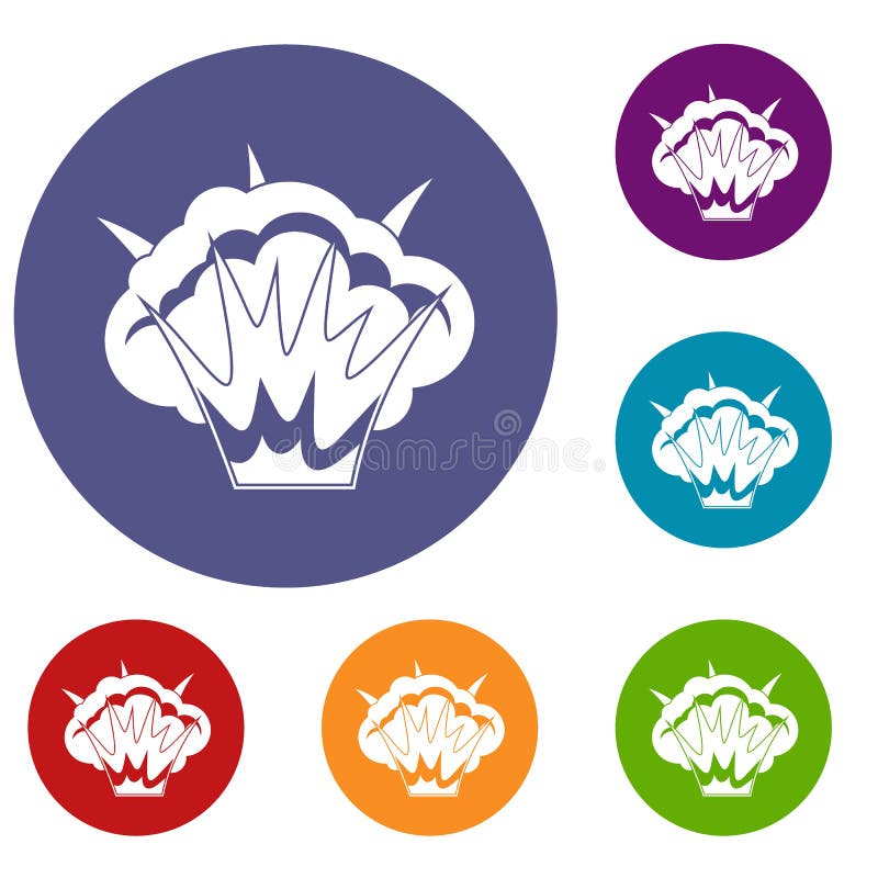 Projectile Explosion Icons Set Stock Illustrations – 45 Projectile ...