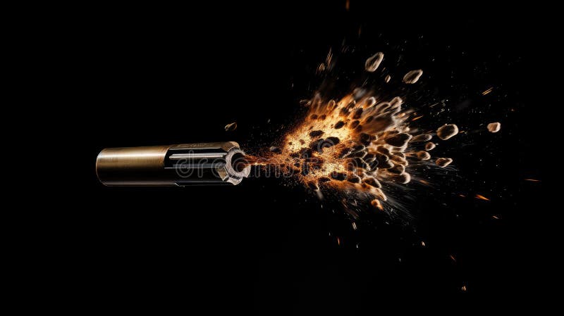 Projectile fired bullet stock illustration. Illustration of gunfire ...