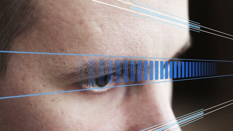 Projecting the Face of Computer Futuristic Holograms Stock Footage ...