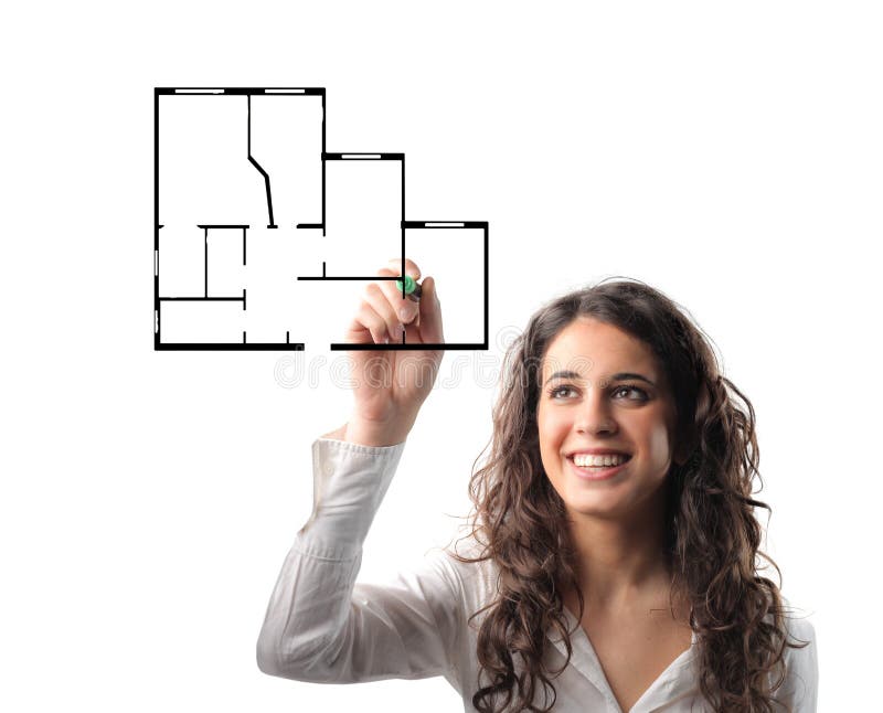 Projecting a house stock photo. Image of project, marker - 13681744