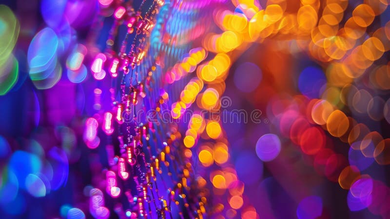 A Projection of Constantly Shifting Patterns and Colors Onto a Mesh of ...