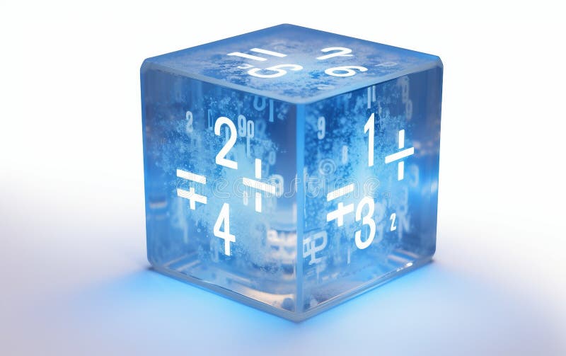 Projection Cube Weather Clock Isolated on White Background. Stock ...