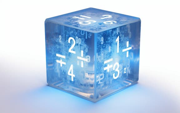 Projection Cube Weather Clock Isolated on White Background. Stock ...