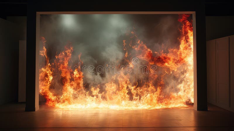 Projection 3d fire stock illustration. Illustration of technology ...