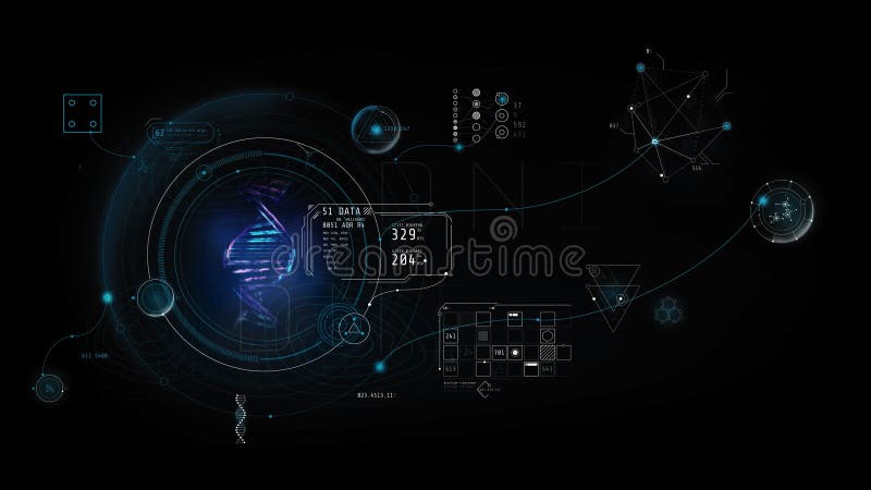 Augmented Reality Strand of DNA with Infographics, Animation with Alpha ...