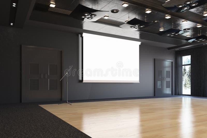 Big Screen on the Stage. Vector Illustration. Stock Vector ...