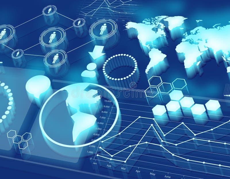 Projection Icons in Each Other. World Map and Stock Illustration ...