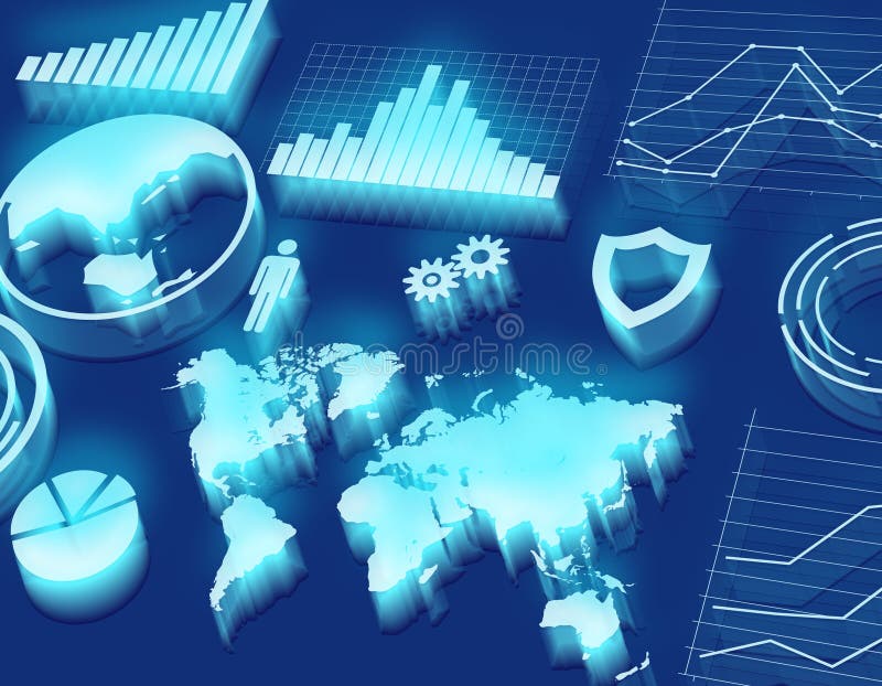 Projection Icons in Each Other. World Map and Stock Illustration ...