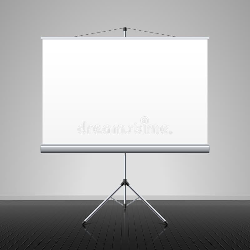 Projector screen stock illustration. Illustration of presentation - 1021809